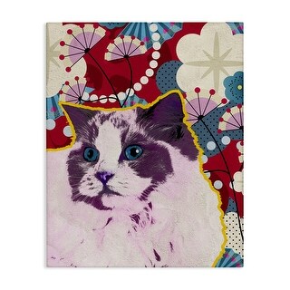 Stupell Wow Kitty with Pop Accents Canvas Wall Art Design By ...