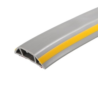 Floor Cord Cover Cable Protector 0.8" W x 0.4" H, Yellow Grey - Bed ...