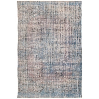 Hand-knotted Color Transition Blue Wool Rug - 6'1" x 9'5" - Bed Bath ...