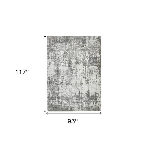HomeRoots 8' x 10' Gray and Ivory Abstract Power Loom Area Rug - 117 ...