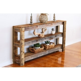 Natural 60" Three Tier Console - Bed Bath & Beyond - 35533217