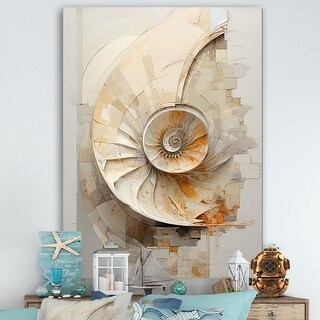 Designart "Abstract Snails Nautilus I" Nautiluswall Art - Bed Bath ...