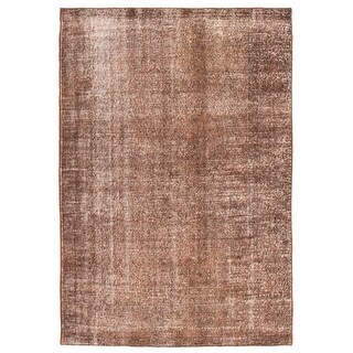 ECARPETGALLERY Hand-knotted Color Transition Dark Brown Wool Rug - 4'11 ...