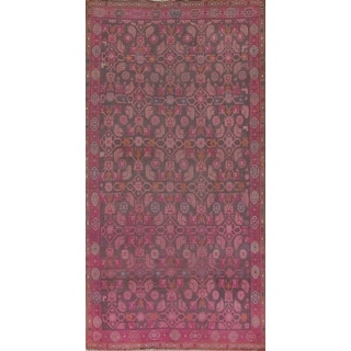 Over-Dyed Mahal Persian Vintage Runner Rug Handmade Wool Carpet - 4'5 ...