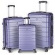Lavender purple Luggage Sets Expandable Hardside Suitcases 3 Piece Set ...