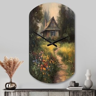 Quaint Cottage And Garden Oasis I - Landscape Cottage Wall Clocks in ...