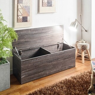 Farmhouse Wooden Lift Top Storage Bench, Storage Chest Trunk - Bed Bath ...