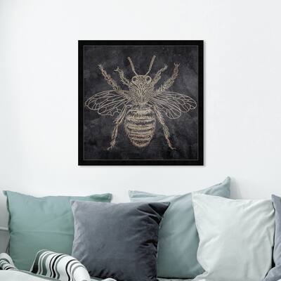 Oliver Gal 'Bee' Animals Framed Wall Art Prints Insects - Gold, Black ...
