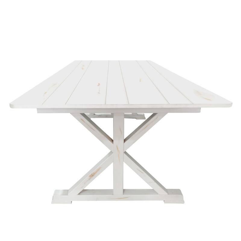 8' x 40" Rectangular Antique Rustic Solid Pine Folding Dining Table ...