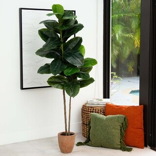 Rubber Artificial Potted Tree - 6' - Green - Bed Bath & Beyond - 42755393