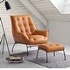 ACME Zusa Upholstered Accent Chair and Ottoman in Sandstone - Bed Bath ...