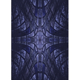 Ahgly Company Machine Washable Transitional Deep Periwinkle Purple Area ...