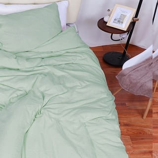 Washed Cotton Bed Strap Duvet/Quilt Cover Sets Single Light Pink - Bed ...