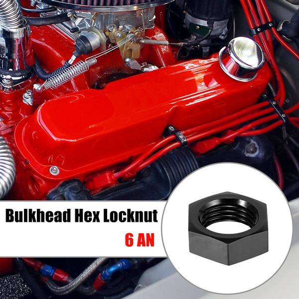 2pcs Bulkhead Nut Female Thread Hex Bulkhead Locking Nut 6AN Locknut ...