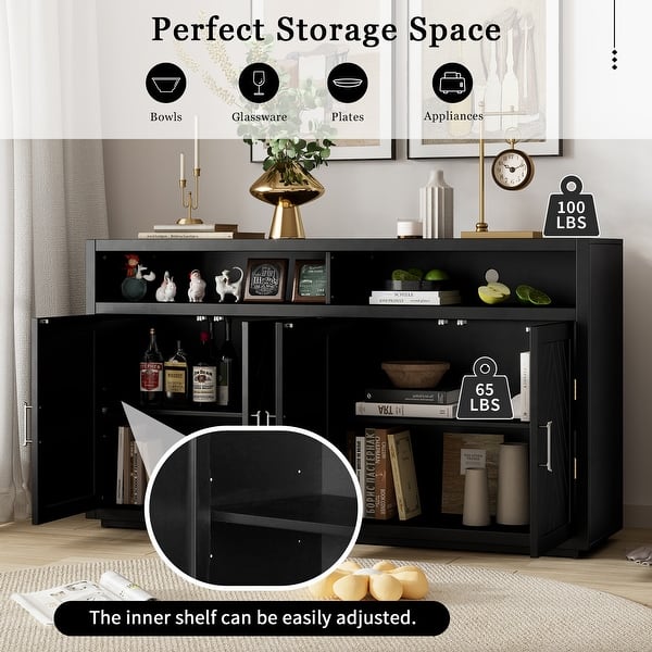 dining room buffet table black