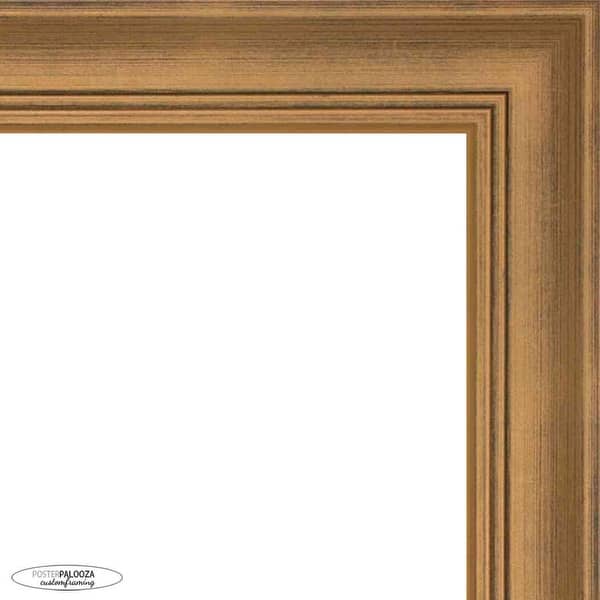 20x12 Traditional Gold Complete Wood Picture Frame with UV Acrylic ...