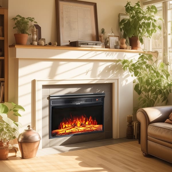 18/26 Inch Electric Fireplace Insert Freestanding with Remote Control ...