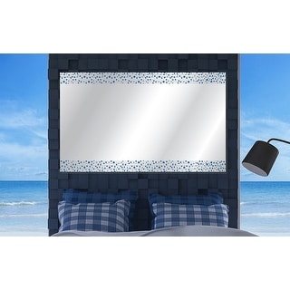 Blue Bubbled Double Boarded Decorative Colored Floating Frameless ...