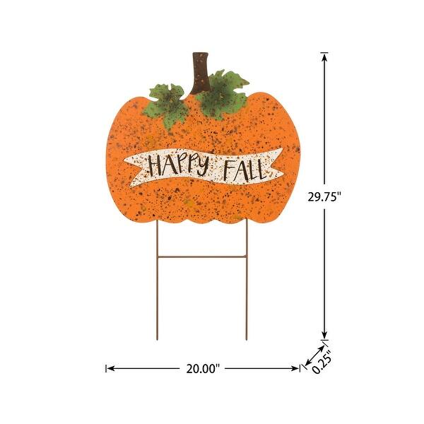 Glitzhome Thanksgiving Harvest Metal Turkey Yard Stake Standing Hanging ...