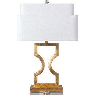 Tithil Table Lamp with Gold Base and White Shade - Bed Bath & Beyond ...