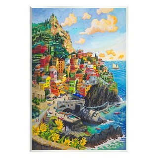 Stupell Cinque Terre View Wall Plaque Art Design by Robin Altman - Bed ...