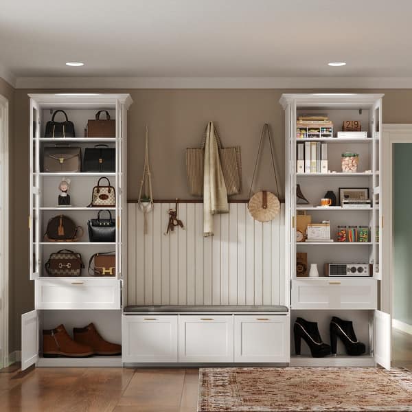 entryway shelving unit