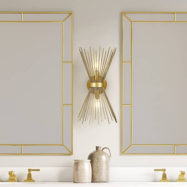 2-Light Starburst Wall Sconce, bulbs included - 5x8.25x17.25 - Bed Bath ...