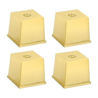 Furniture Leg Cover, 4 Pack Square Metal Leg Cover Caps - Gold Tone ...