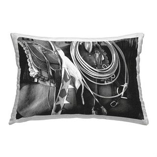 Stupell Western Horse Saddle Printed Outdoor Throw Pillow Design by ...