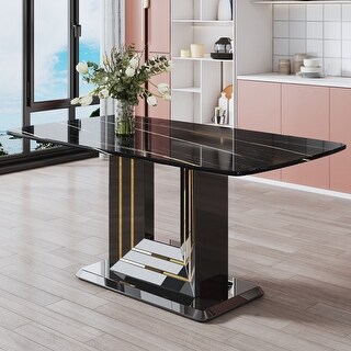 Kitchen Dining Table, Gloss Finish Side Table, Wide Base End Table ...