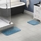 Finest Luxury Washable Nylon Shag Bath Rug, or Set in Basin Blue - Bed ...
