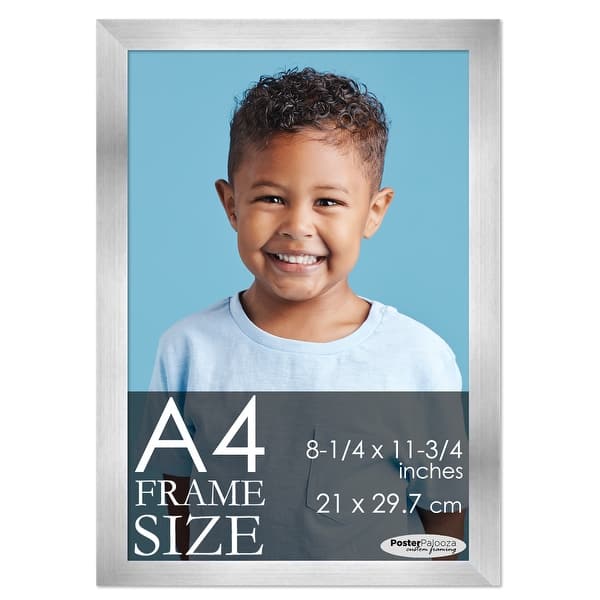 A4 Frame Silver Modern Minimalist - Wooden 8.25x11.75 Frame - Modern ...