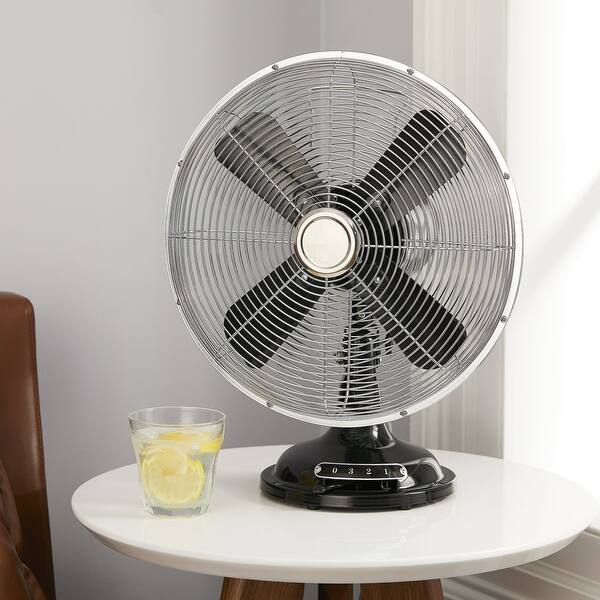 12'' Retro 3-Speed Metal Table Fan - Bed Bath & Beyond - 37562891