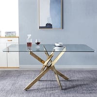 Rectangular Tempered Glass Dining Table - On Sale - Bed Bath & Beyond ...