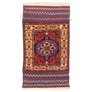 ECARPETGALLERY Hand-knotted Finest Mouri Ivory, Red Wool Rug - 3'0 x 5 ...