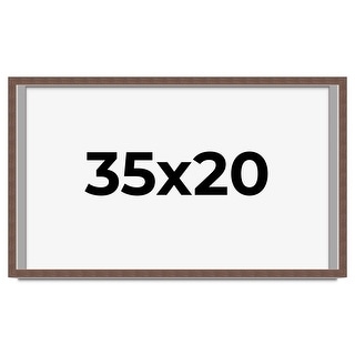 35x20 Shadow Box Frame Brown | 1.125 inches Deep Real Wood Rustic - Bed ...