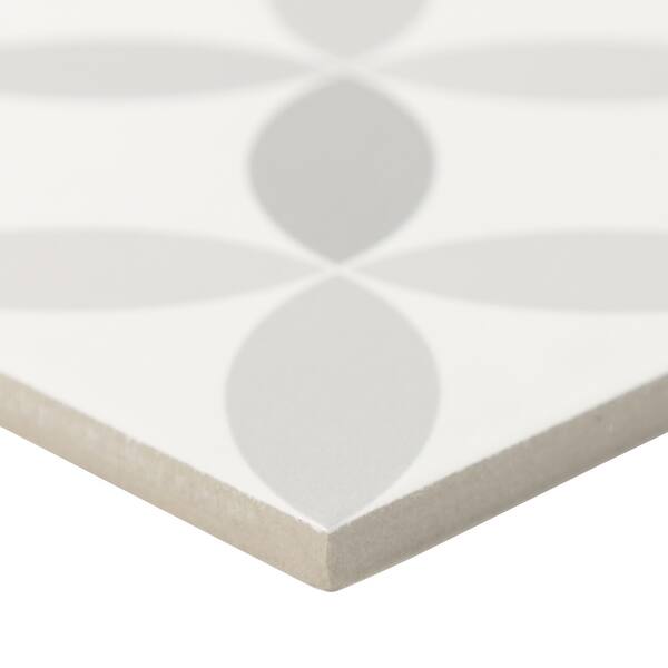 Industry Tile 8x8 Brilliant Gray Porcelain Floor and Wall Tile (6.46 Sq ...