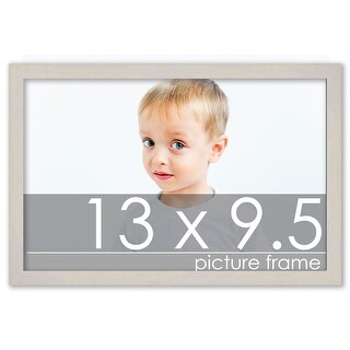 13x9.5 Traditional White Washed Complete Wood Picture Frame with UV ...