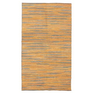 ECARPETGALLERY Flat-Weave Palas Denizli Orange Jute Kilim - 5'0 x 8'0 ...