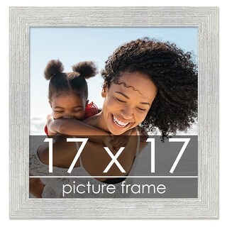 17x17 Distressed/Aged White Washed Wood Picture Square Frame - Picture ...