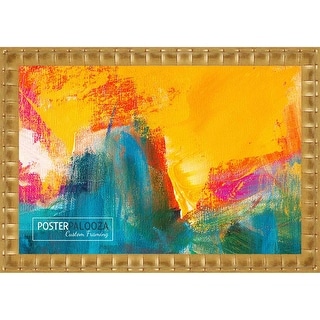 17x13 Bamboo Gold Complete Wood Picture Frame with UV Acrylic, Foam ...