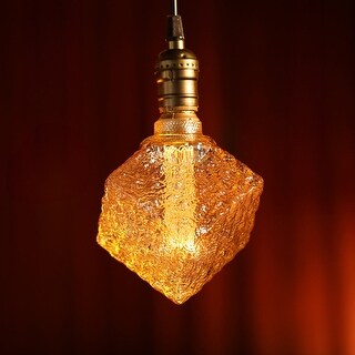 Irregular LED Filament Vintage Decorative Bulb, E26, Amber Glass ...