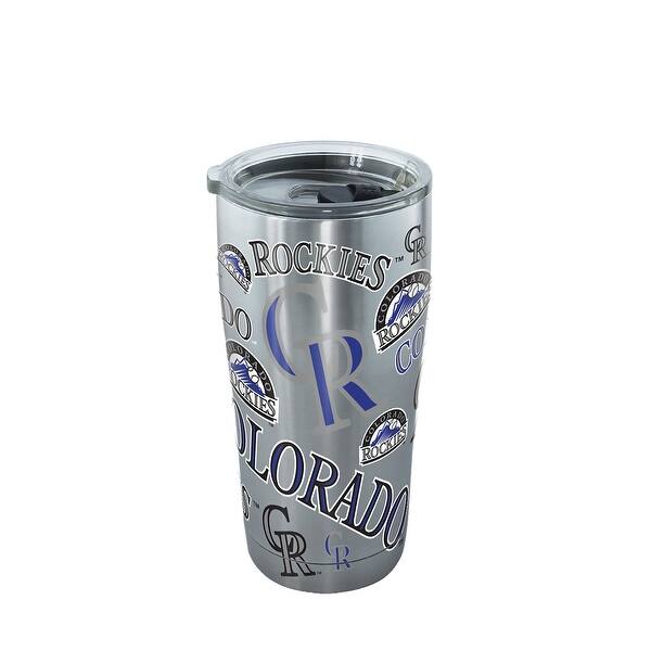MLB Colorado Rockies All Over 20 oz Stainless Steel Tumbler with lid ...