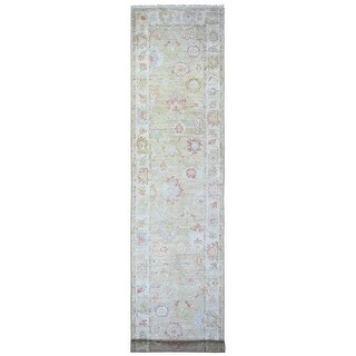 Shahbanu Rugs Moss Green Afghan Oushak with Soft Colors Natural Dyes ...