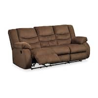 Tee 87 Inch Manual Recliner Sofa, Cushioned Seat, Chocolate Brown ...