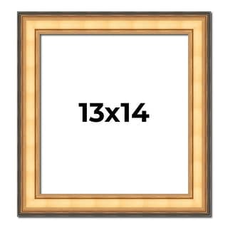 13x14 Frame Gold Plein Aire Solid Wood Picture Frame Width 2 Inches ...