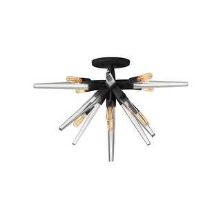 Fredrick Ramond Ariel 8 Light 26" Wide Semi-Flush Ceiling Fixture - Bed ...