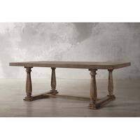 Lorraine Weathered Oak Dining Table with Trestle Base - On Sale - Bed ...