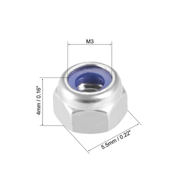 Hex Lock Nuts - 316 Stainless Steel Nylon Insert Self-Locking Nuts for ...