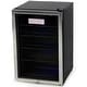 Della Beverage Center Mini Refrigerator Cooler w/ Lock- Black/Stainless ...